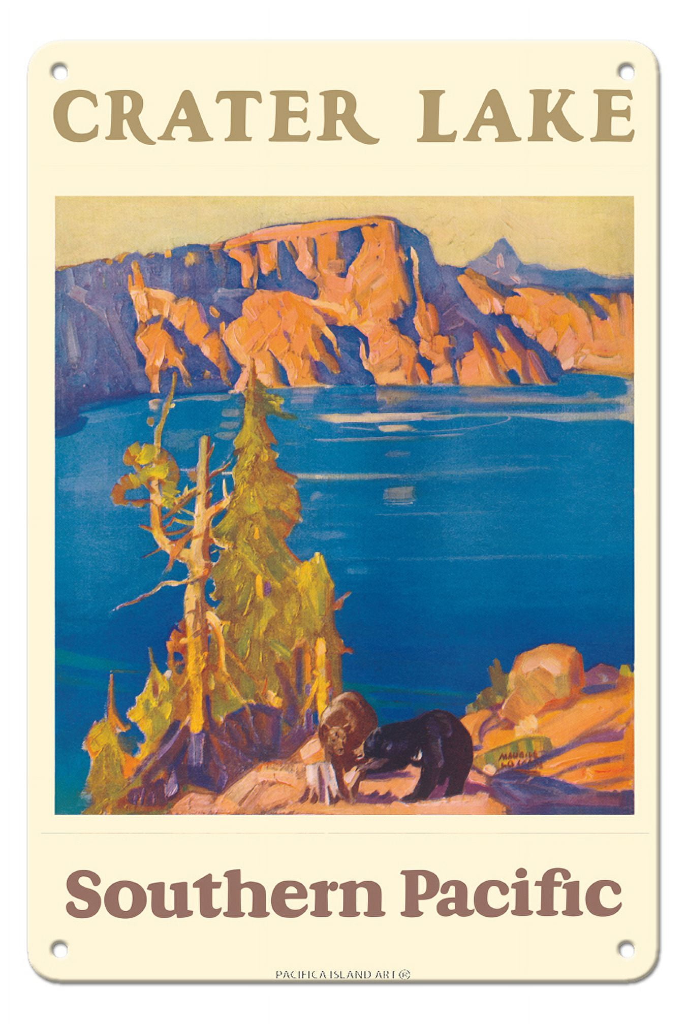 Crater Lake Oregon - Southern Pacific Railroad - Vintage Railroad ...