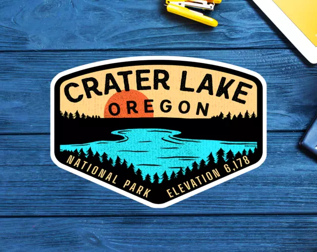 Crater Lake Oregon Sticker Decal Sticker Indoor Outdoor Laptop Car ...