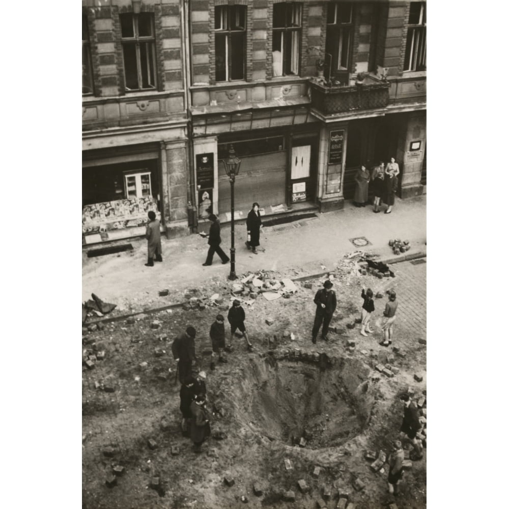 Crater Made By British Bomb Dropped Into Downtown Berlin In Oct. 1940 ...