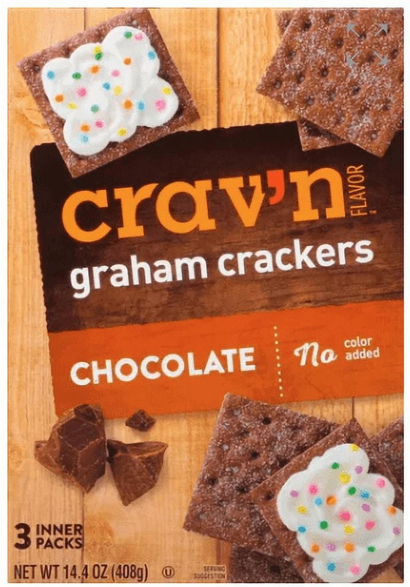 Crav'n Flavor Chocolate Graham Crackers 14.4 oz Box (Pack of 2 ...