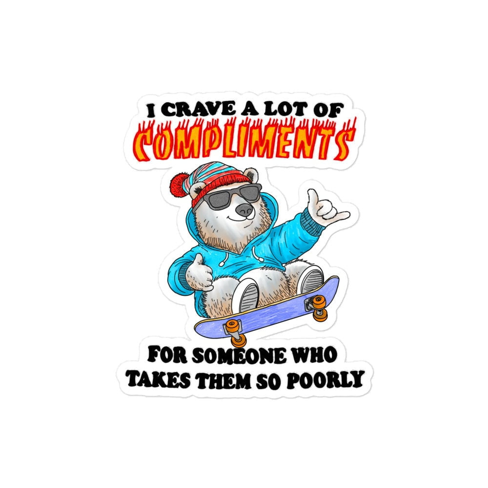 Crave Compliments Bubble-free stickers vinyl decal cute sticker ...