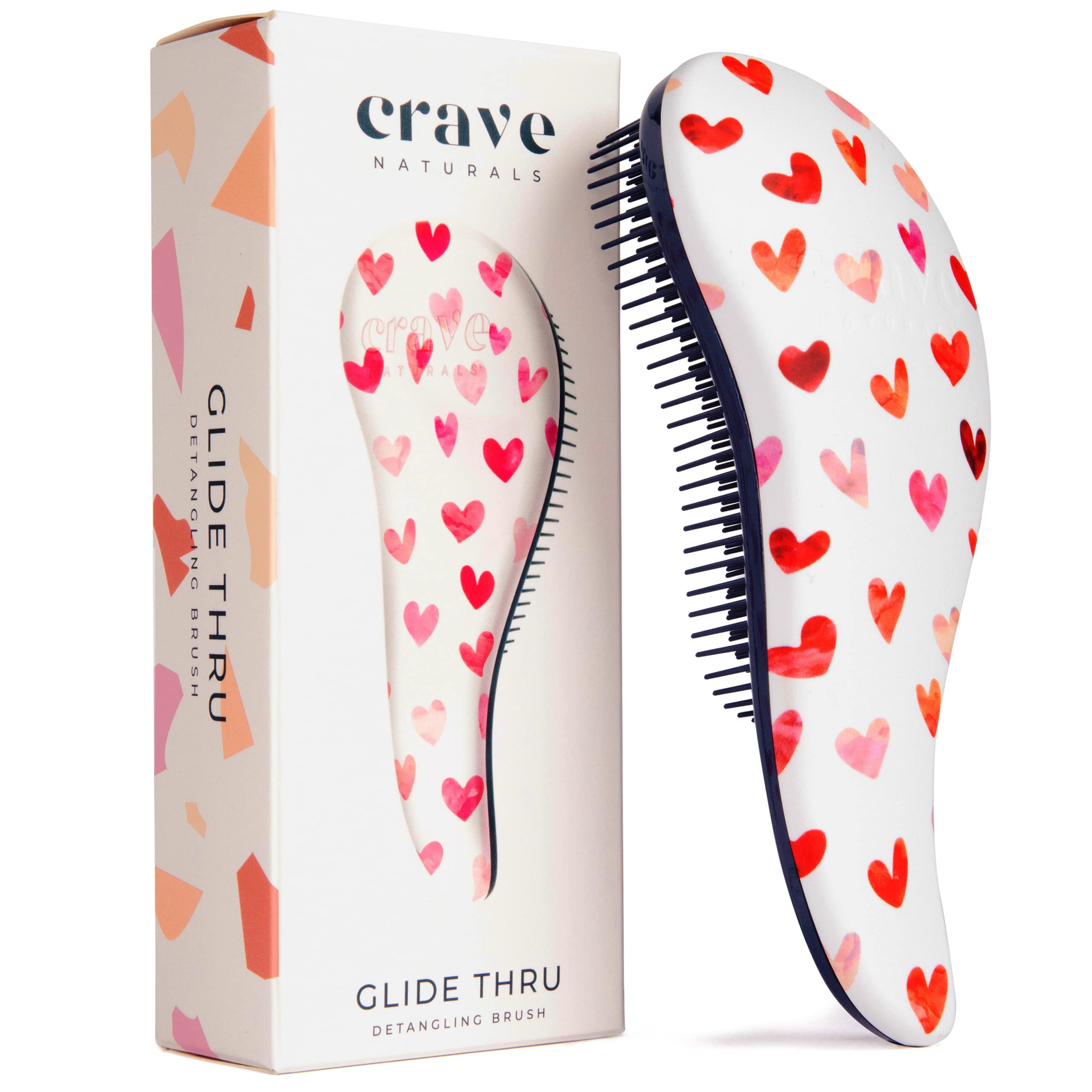 Crave Naturals Glide Thru Detangling Hair Brush for Adults & Kids Hair ...