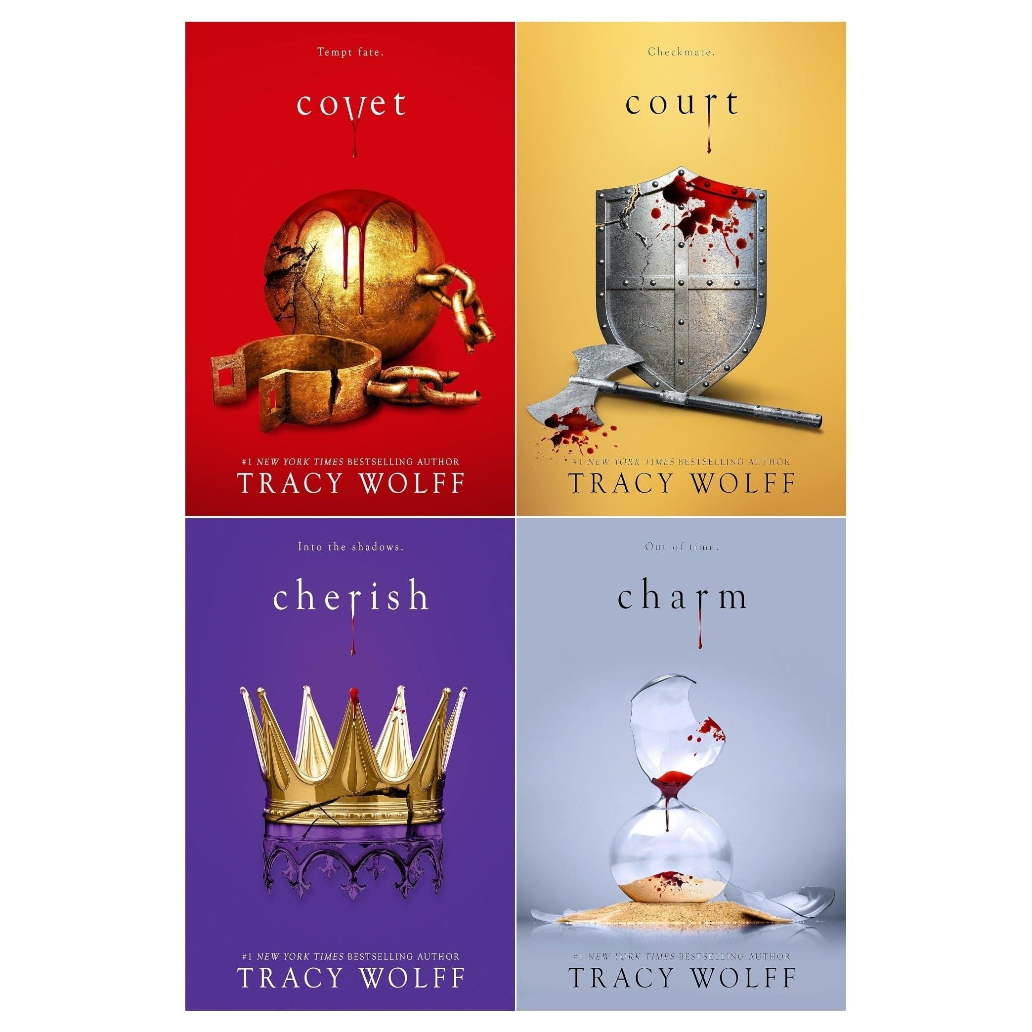 Crave Series 4 Books Collection Set By Tracy Wolff (Covet, Court, Charm ...