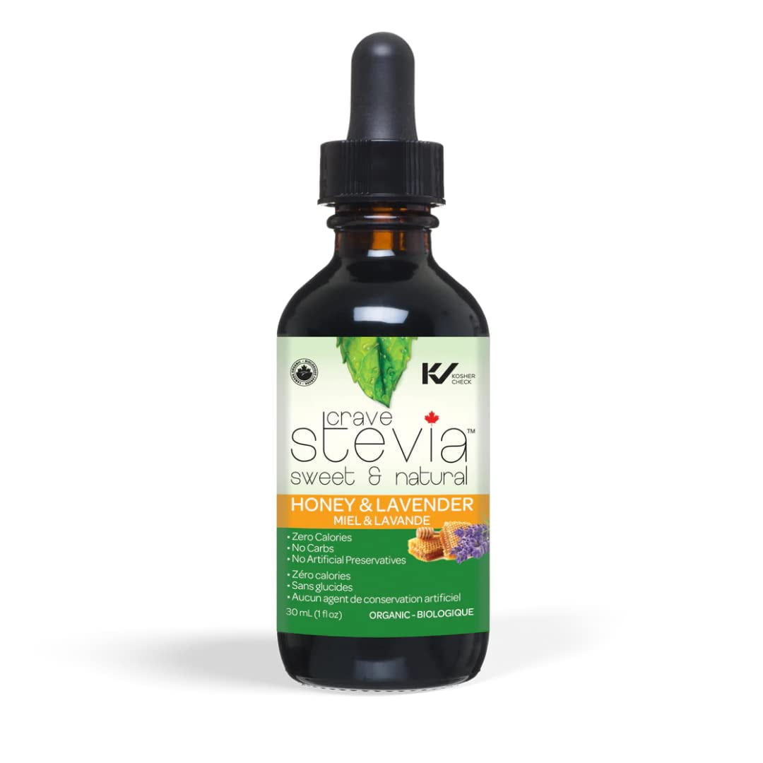 CraveStevia Organic Liquid Stevia Sweetener Drops, Honey Lavender, 1 oz ...
