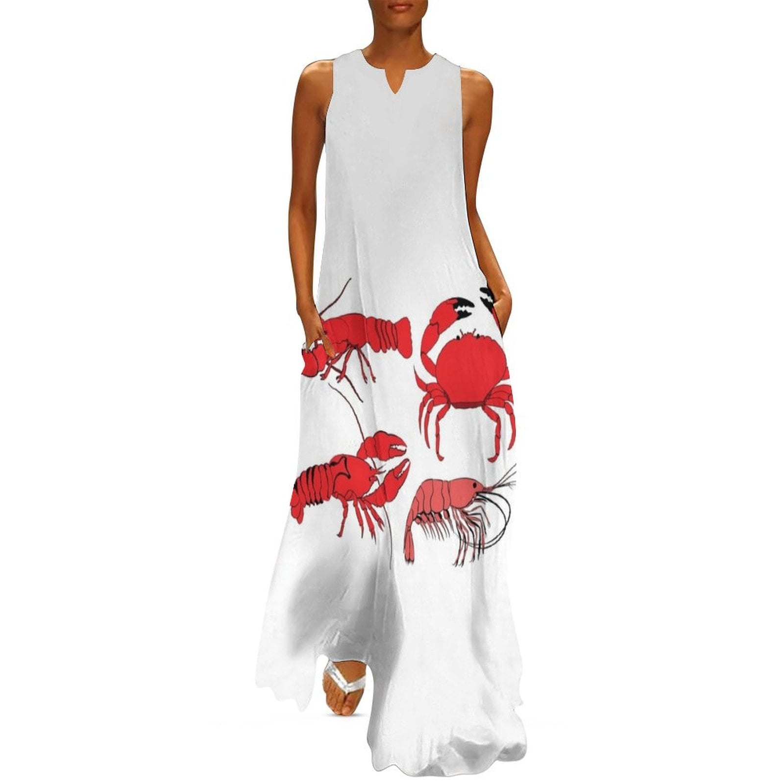 Craw crab and shrimp Long Dress summer dress women 2024 women formal ...