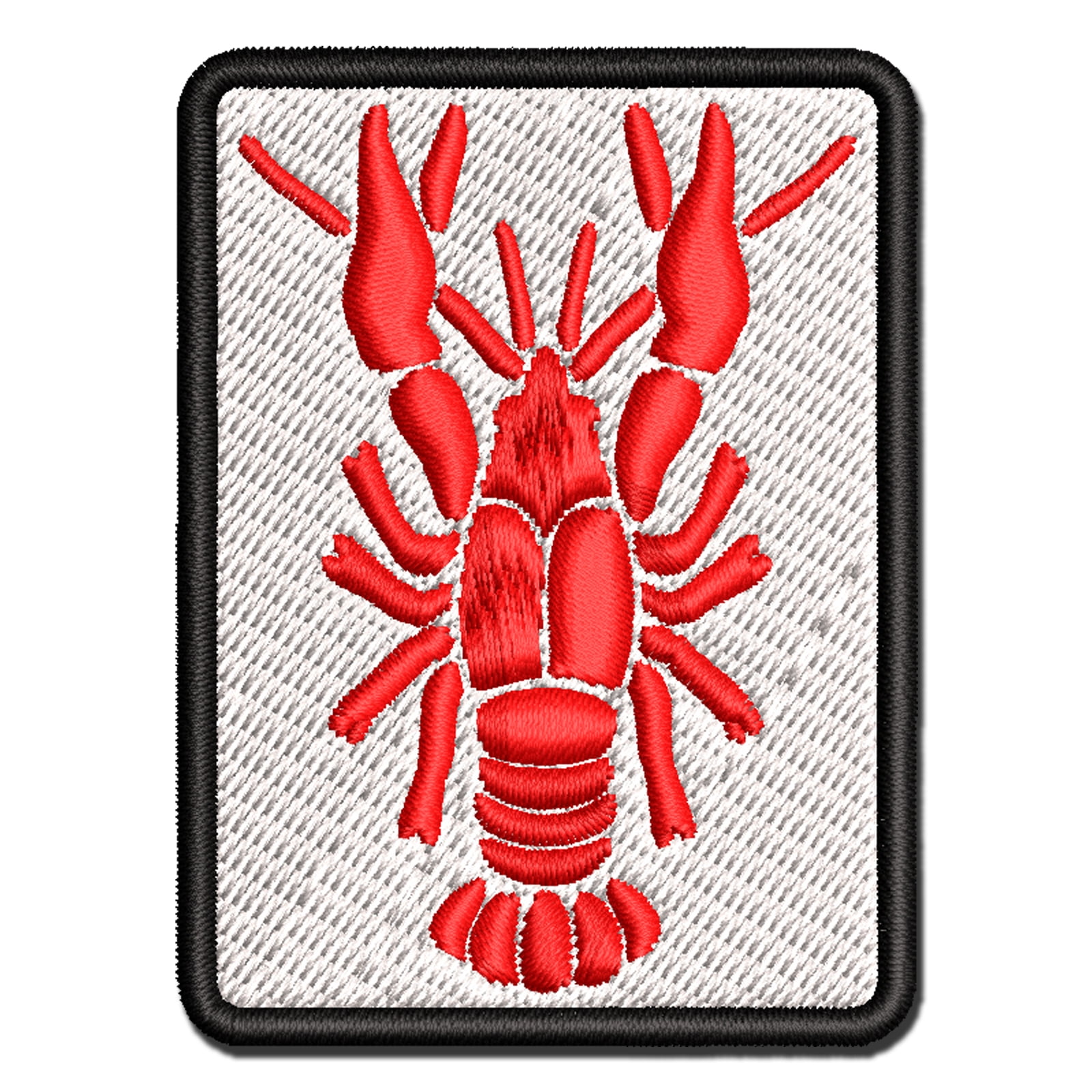 Crawdad Crayfish Mudbug Crustacean Applique Multi-Color Embroidered ...