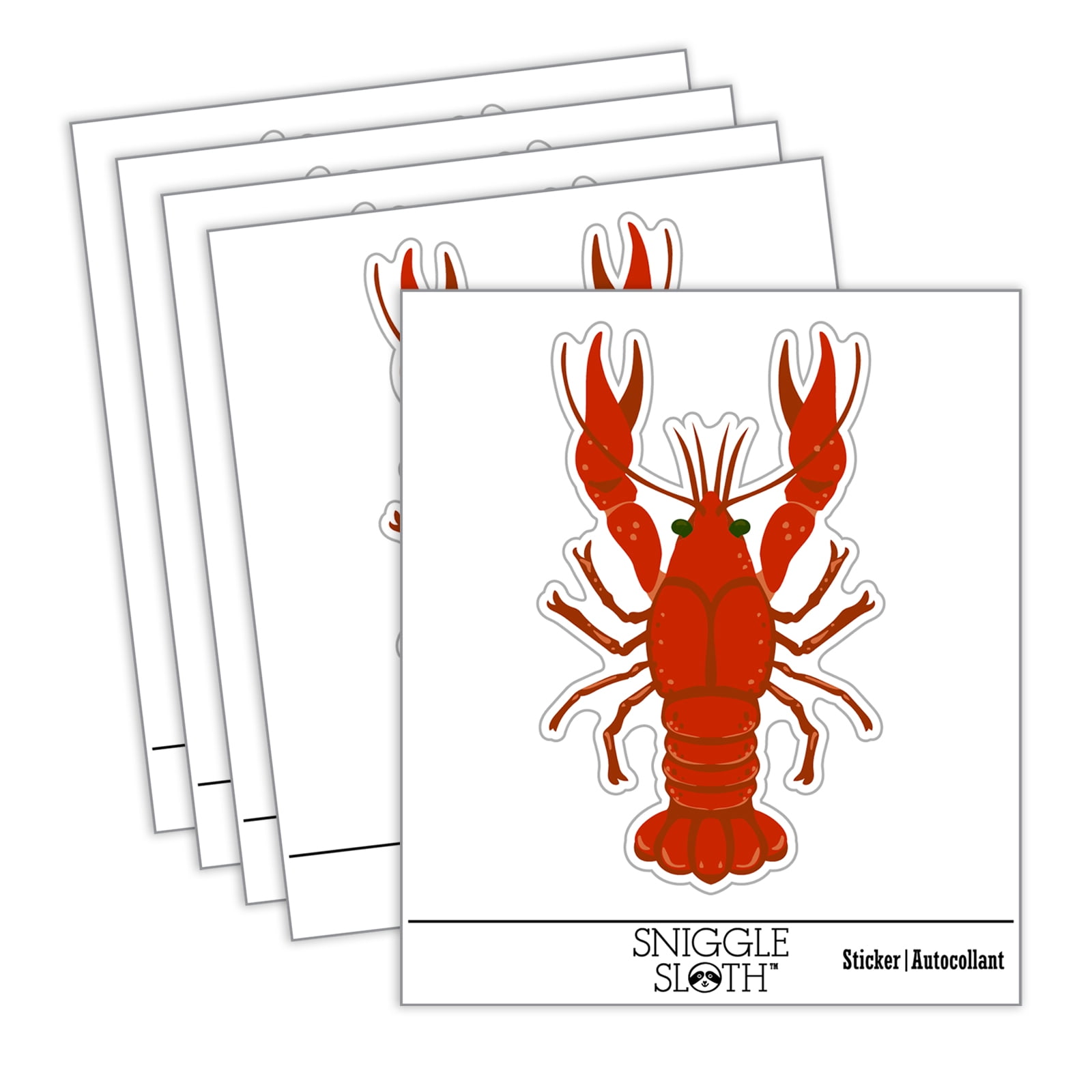 Crawdad Crayfish Mudbug Crustacean Car Window Bumper Water Bottle Phone ...