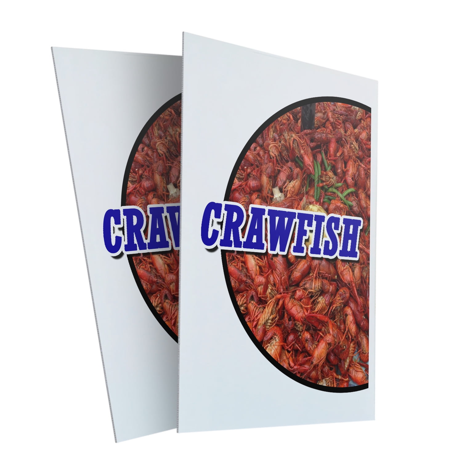 Crawfish (2-PACK) 24" x 36" Plastic Signs | Sign Insert 4mm Corrugated ...