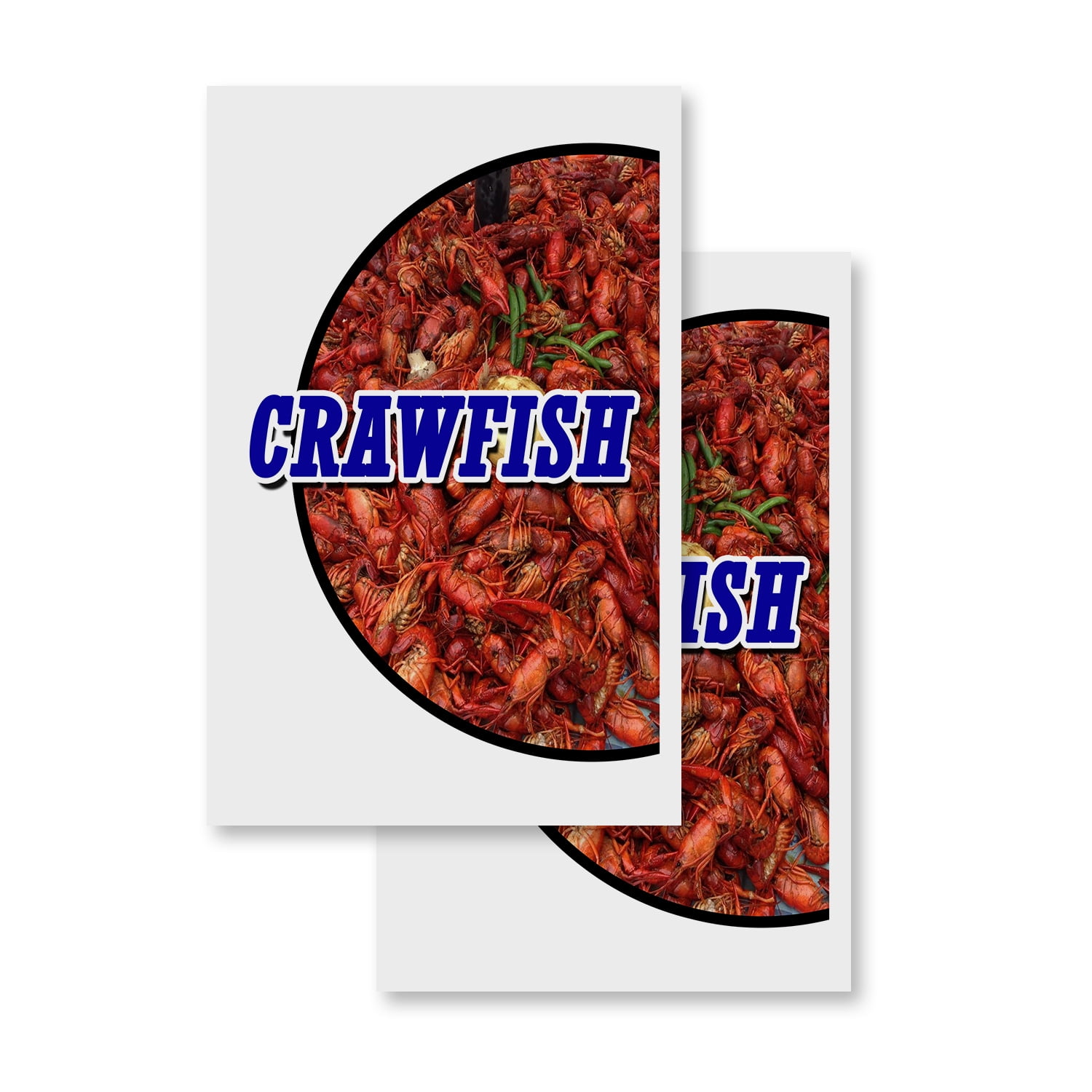 Crawfish (2-PACK) 24" x 36" Vinyl Decals | Sign Insert Peel & Stick ...