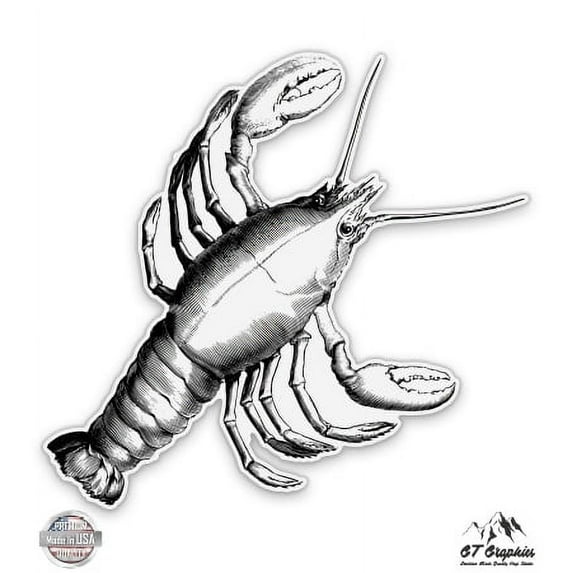 Crawfish - 3" Vinyl Sticker - For Car Laptop I-Pad Phone Helmet Hard ...