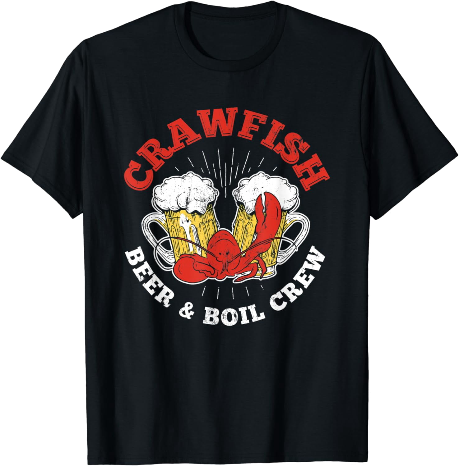 Crawfish Beer Boil Crew Crayfish Sea Food Crawfish T-Shirt - Walmart.com