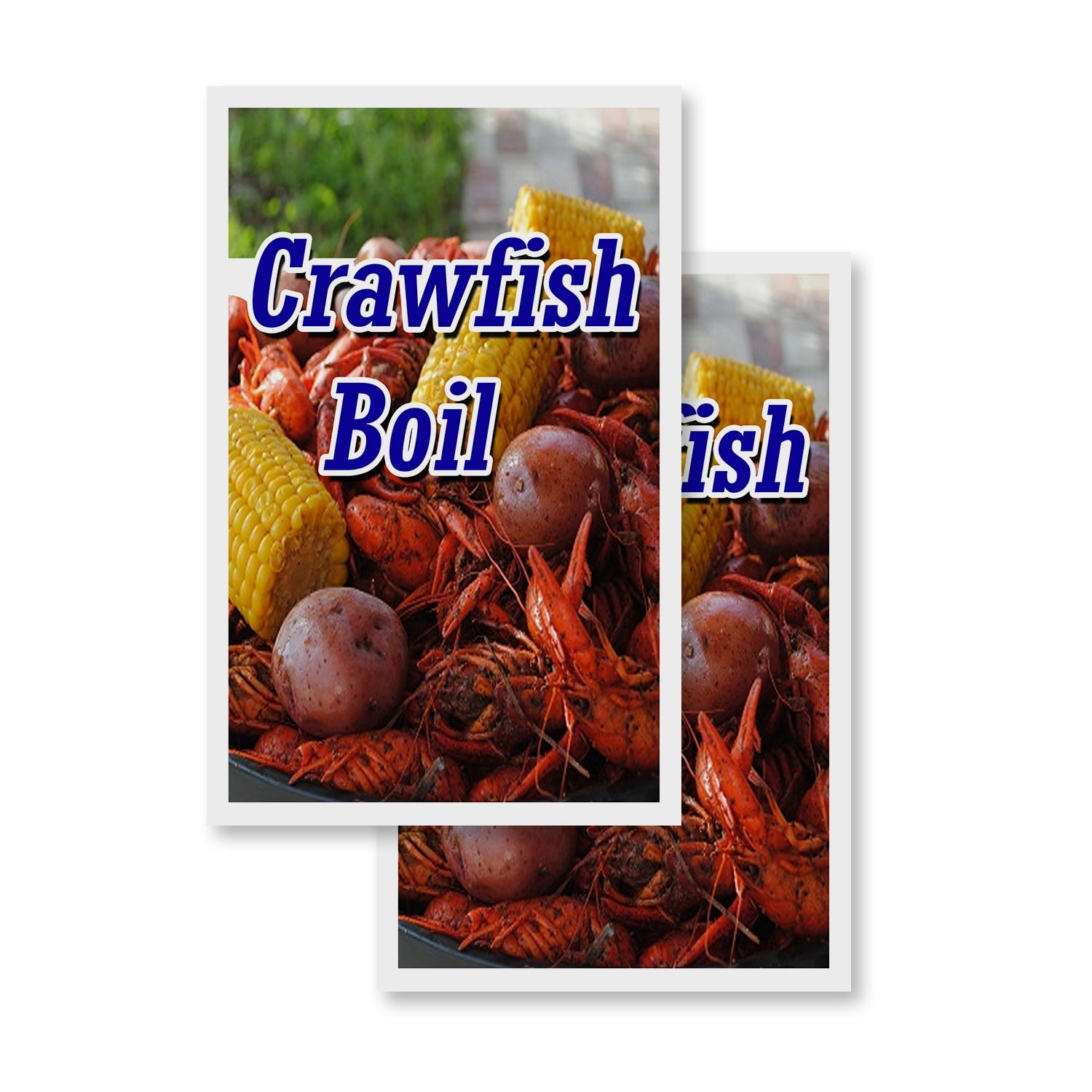 Crawfish Boil (2-PACK) 24" x 36" Vinyl Decals | Sign Insert Peel ...