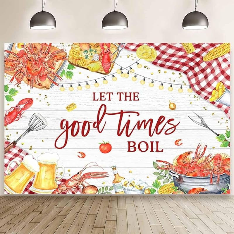 Crawfish Boil Backdrop Crayfish Seafood Boil Party Supplies Let The ...