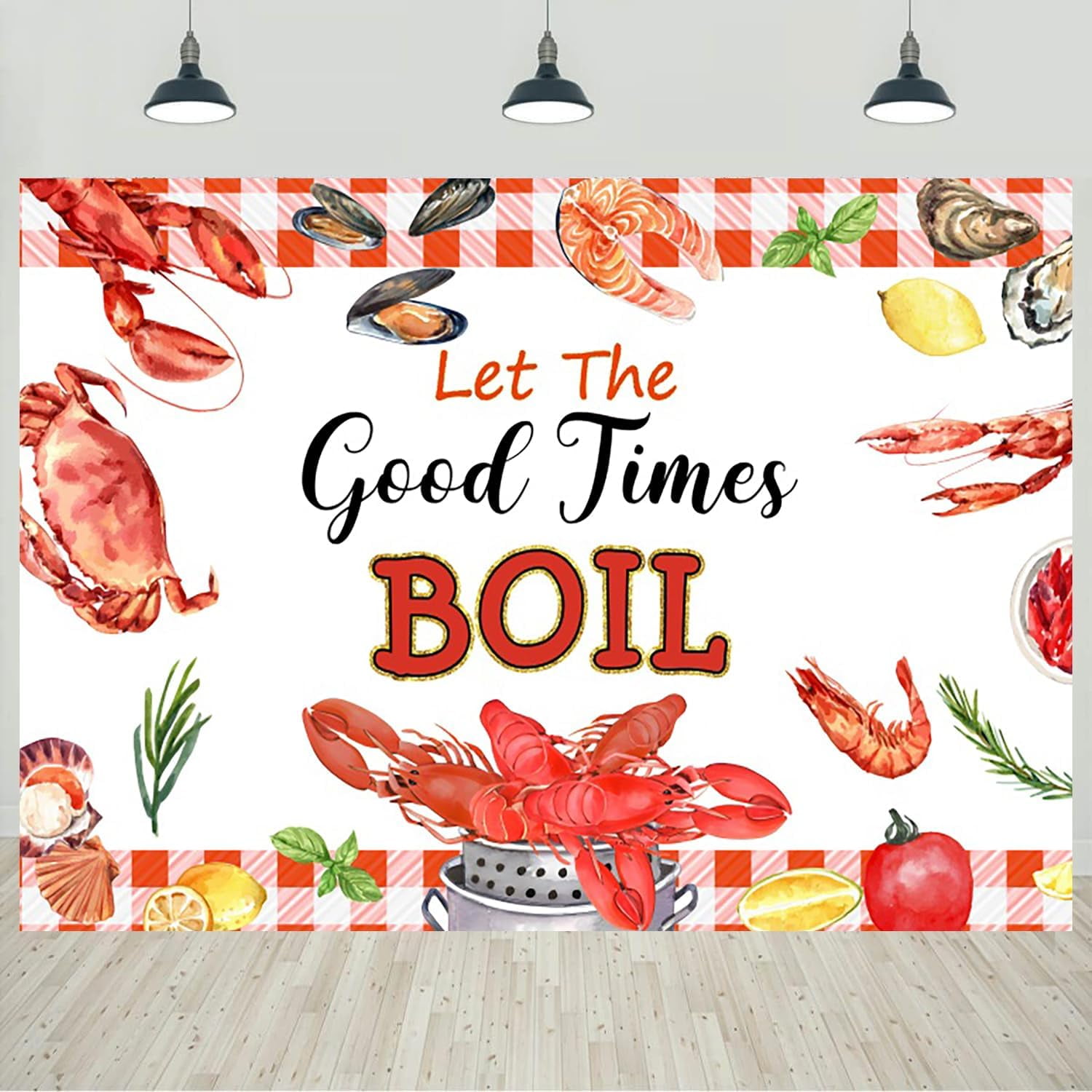 Crawfish Boil Backdrop Let The Good Times Boil Seafood Photography ...