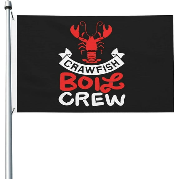 Crawfish Boil Crew Flags 3x5 Ft Double Sided Flag Decoration Banner ...