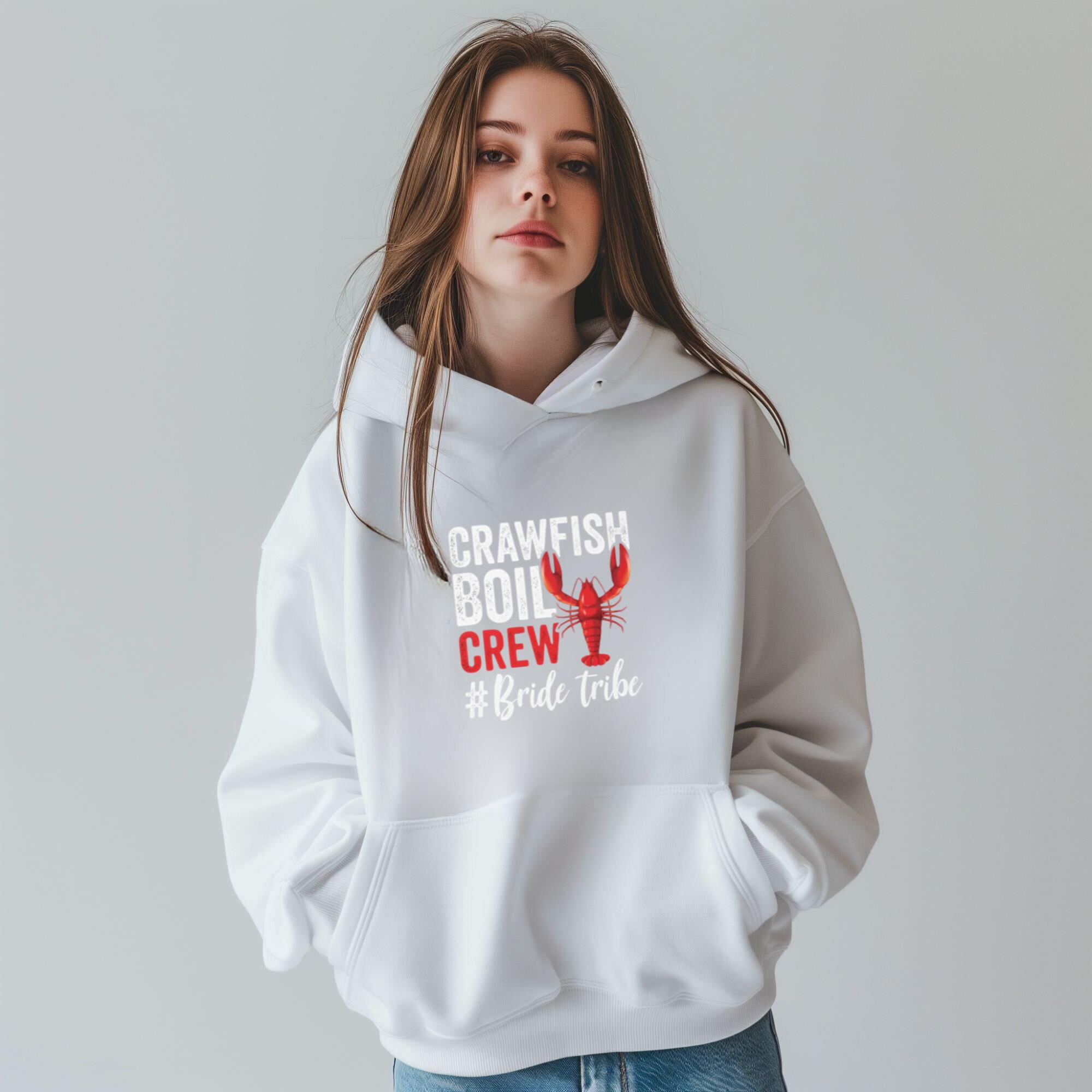 Crawfish Boil Crew Hoodie Fun and Casual Outfit for Seafood Boil Fans, for men & women, up to ...