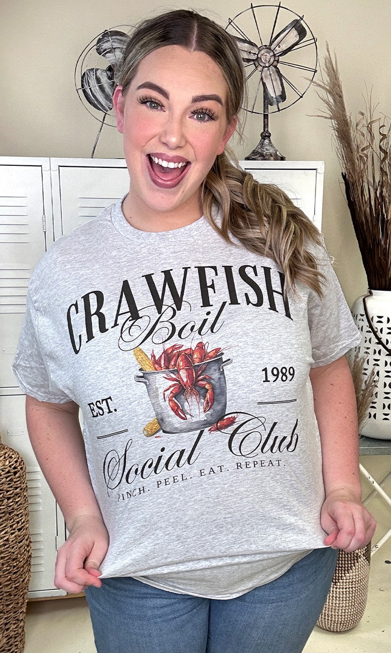 Crawfish Boil Social Club Graphic Unisex T-Shirt Tee Sweatshirt Hoodie ...