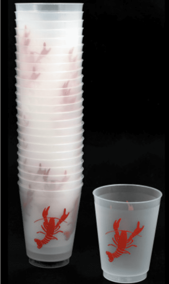 Crawfish Frost-Flex Plastic Party Cup (SET OF 8) Crawfish lobster Boil ...