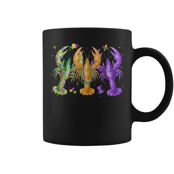 Crawfish Happy Mardi Gras Matching Party 2025 Carnival Coffee Mugs ...