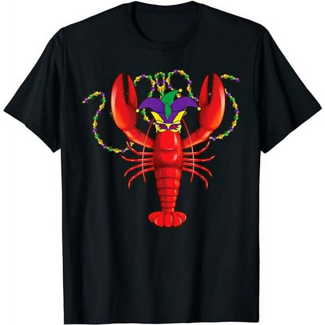 Crawfish Mardi Gras Jester Carnival Parade Masquerade Party T-Shirt ...