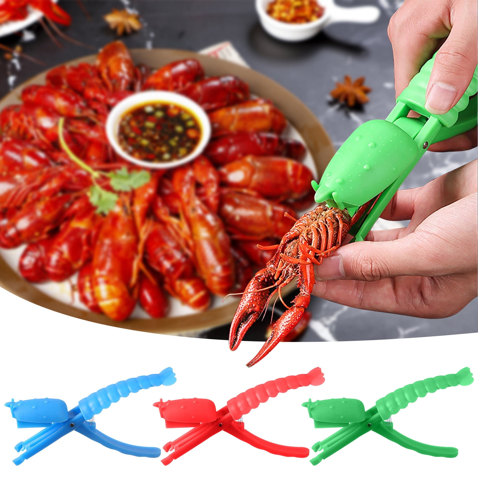 Crawfish Peeler Tool 2-Pack Plastic Shell Removal Clamp for Shrimp and ...
