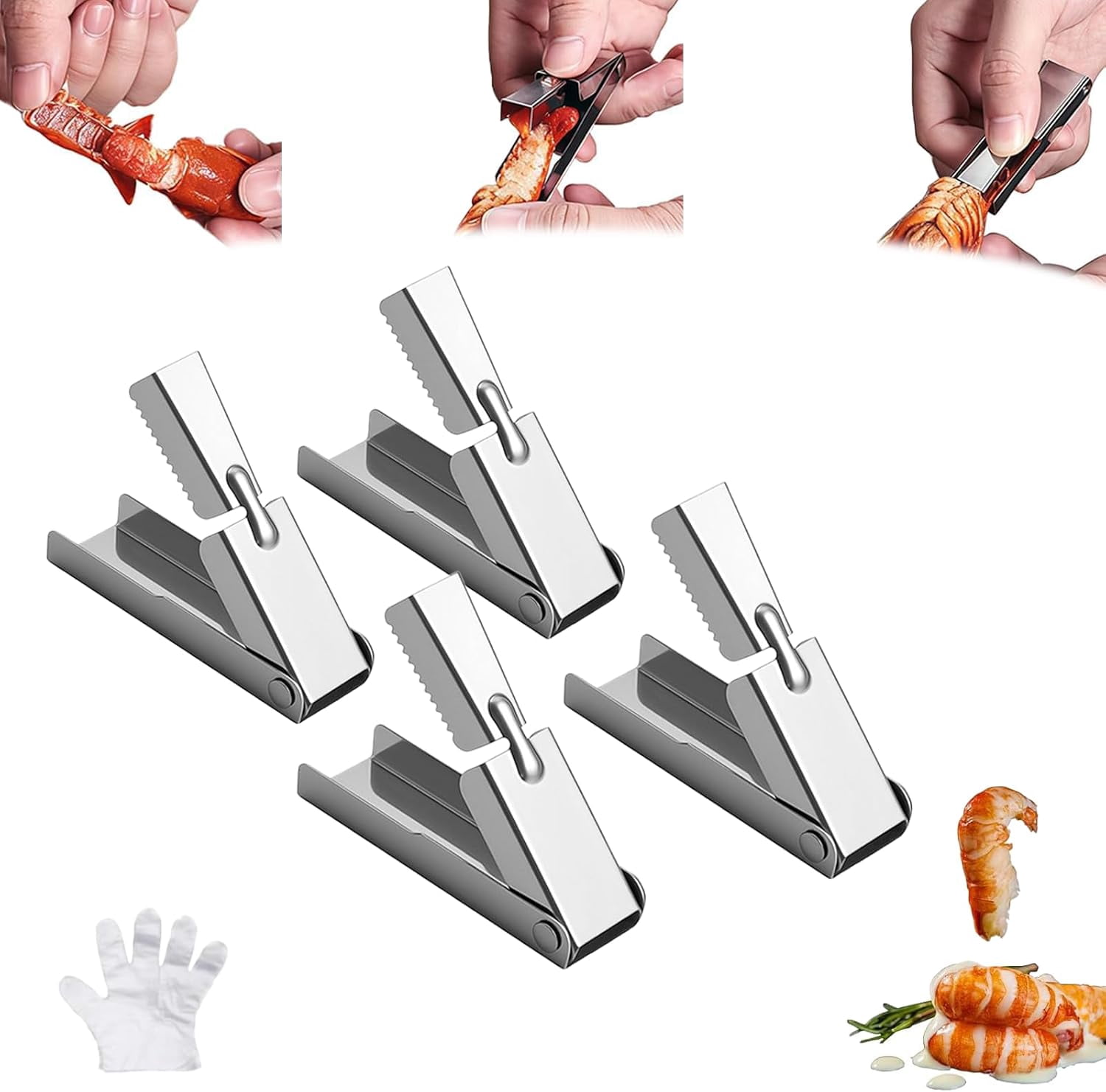 Crawfish Peeler Tool Stainless,Manual Crawfish Tail Remover,Seafood ...