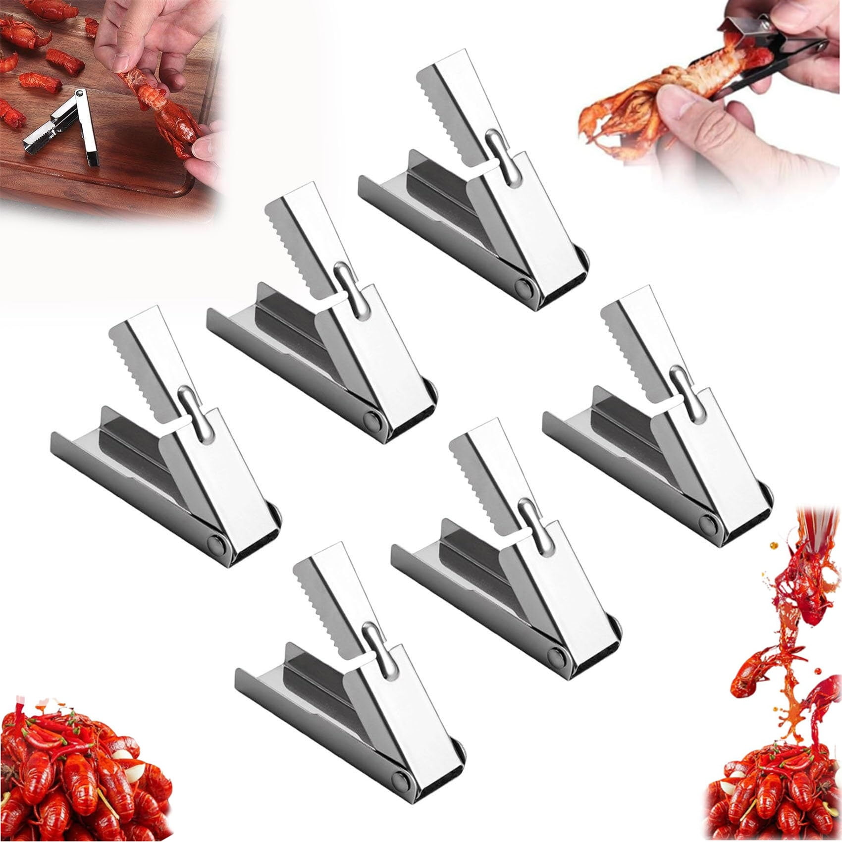 Crawfish Peeler Tool Stainless Steel Tail Remover for Shrimp & Crawfish ...