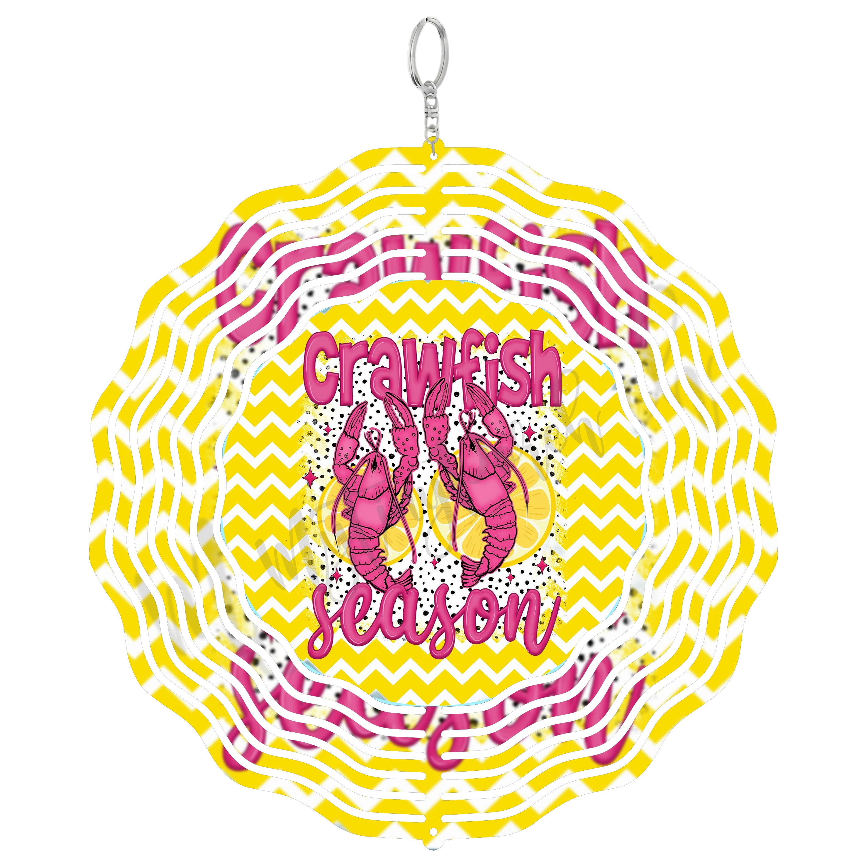 Crawfish Season Party Decor 3D Wind Spinner, Seafood Boil Kitchen Sign ...