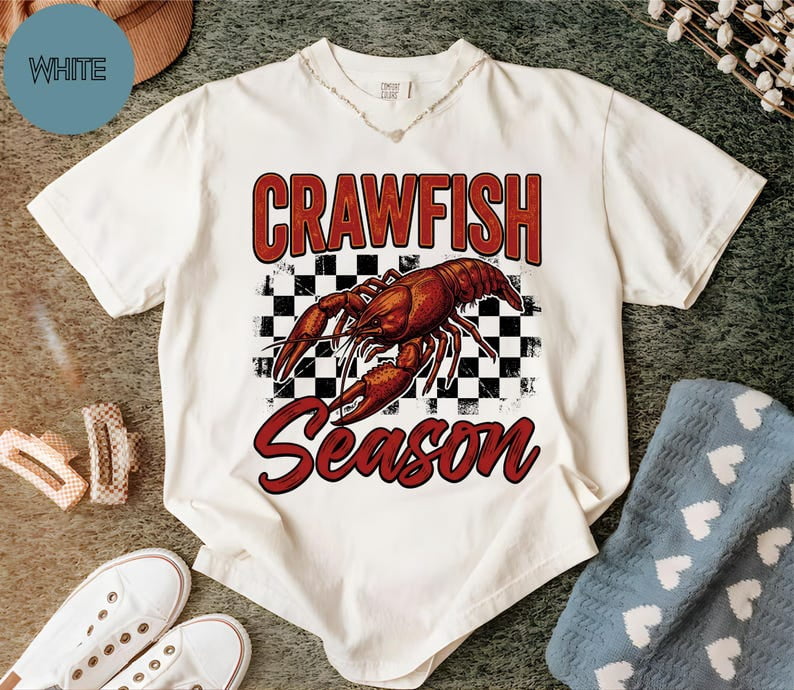 Crawfish Season Shirt, Summer Vibes Graphic Tee, Beach Vacation Shirt ...