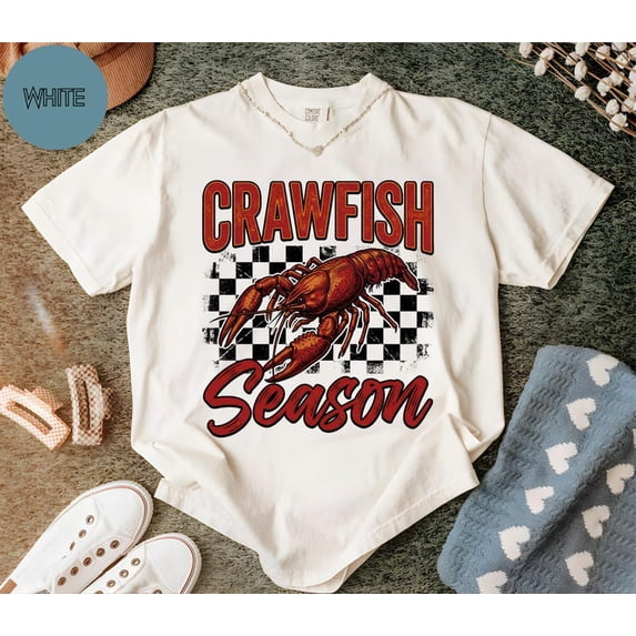 Crawfish Season Shirt, Summer Vibes Graphic Tee, Beach Vacation Shirt ...