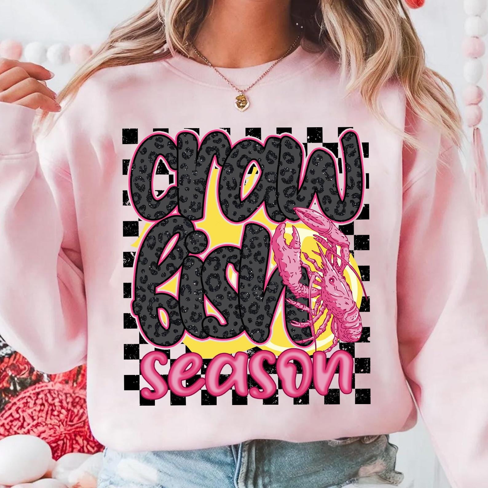 Crawfish Season Sweatshirt, Preppy Crawfish Shirt, Mardi Gras ...
