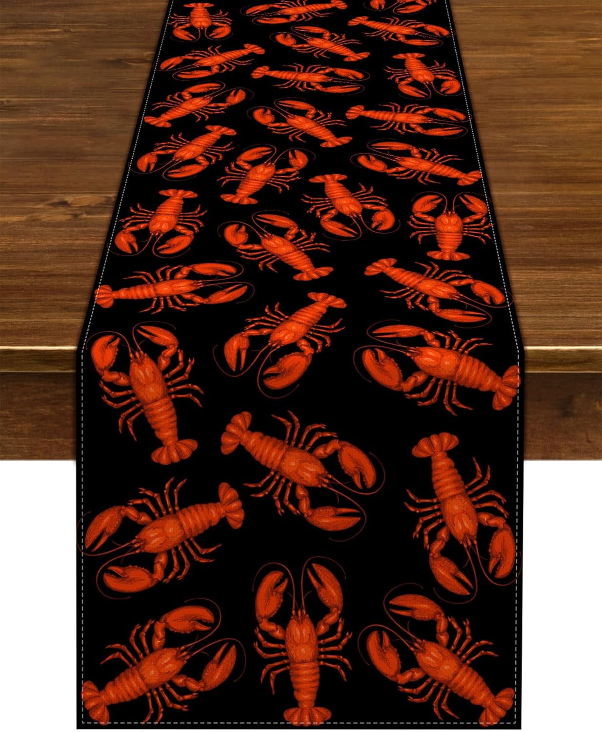 Crawfish Table Runner Crawfish Boil Party Decoration Lobster Seafood ...