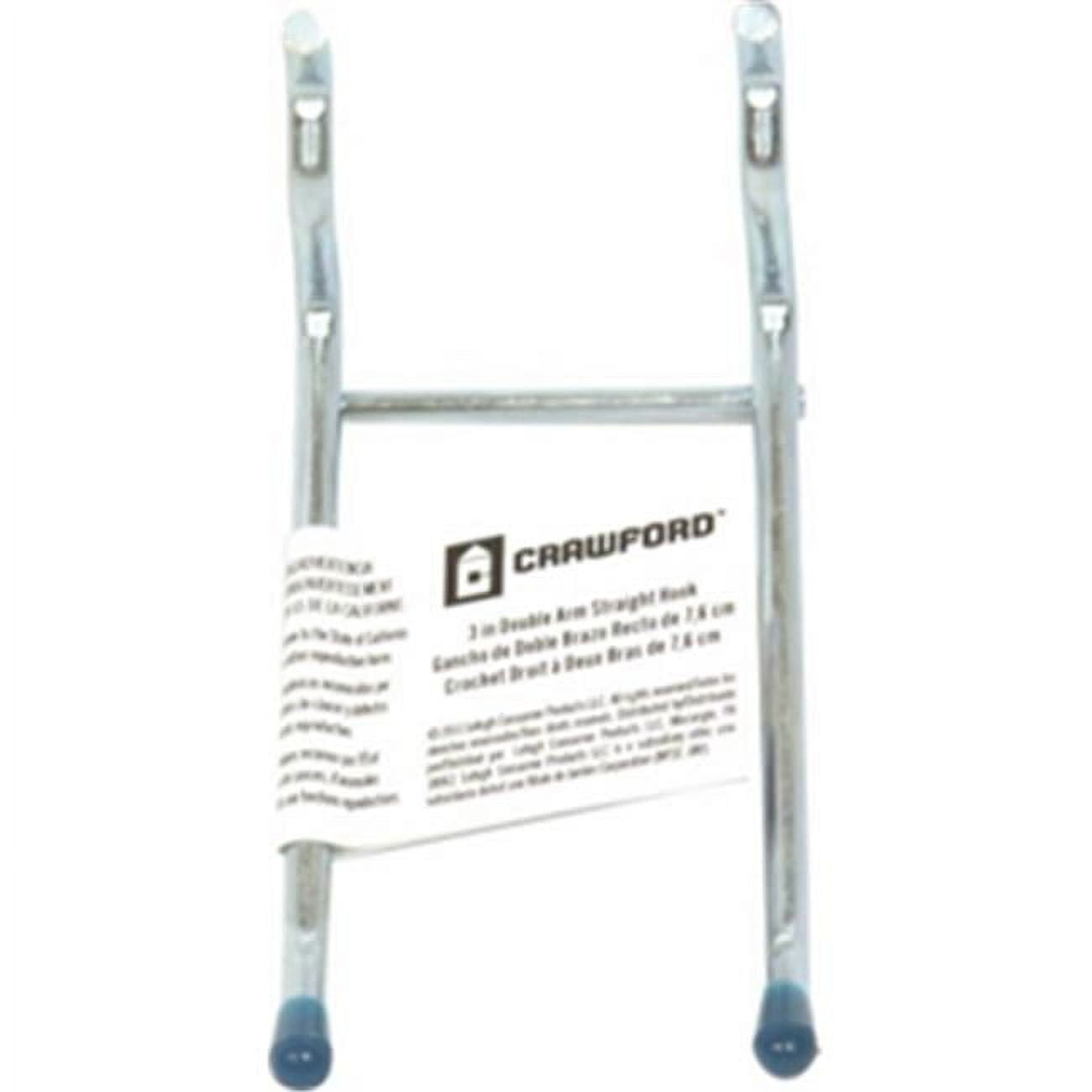 Crawford 14443-30 Double Pegboard Hook Arm 0.25 x 3 in. Pack Of 30 ...