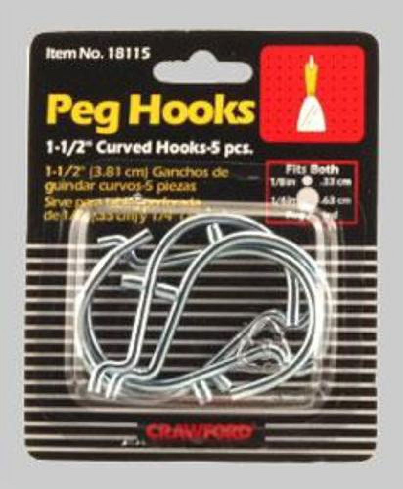 Crawford 18115 Hook Peg Curv 1.5" Cd5 - Walmart.com