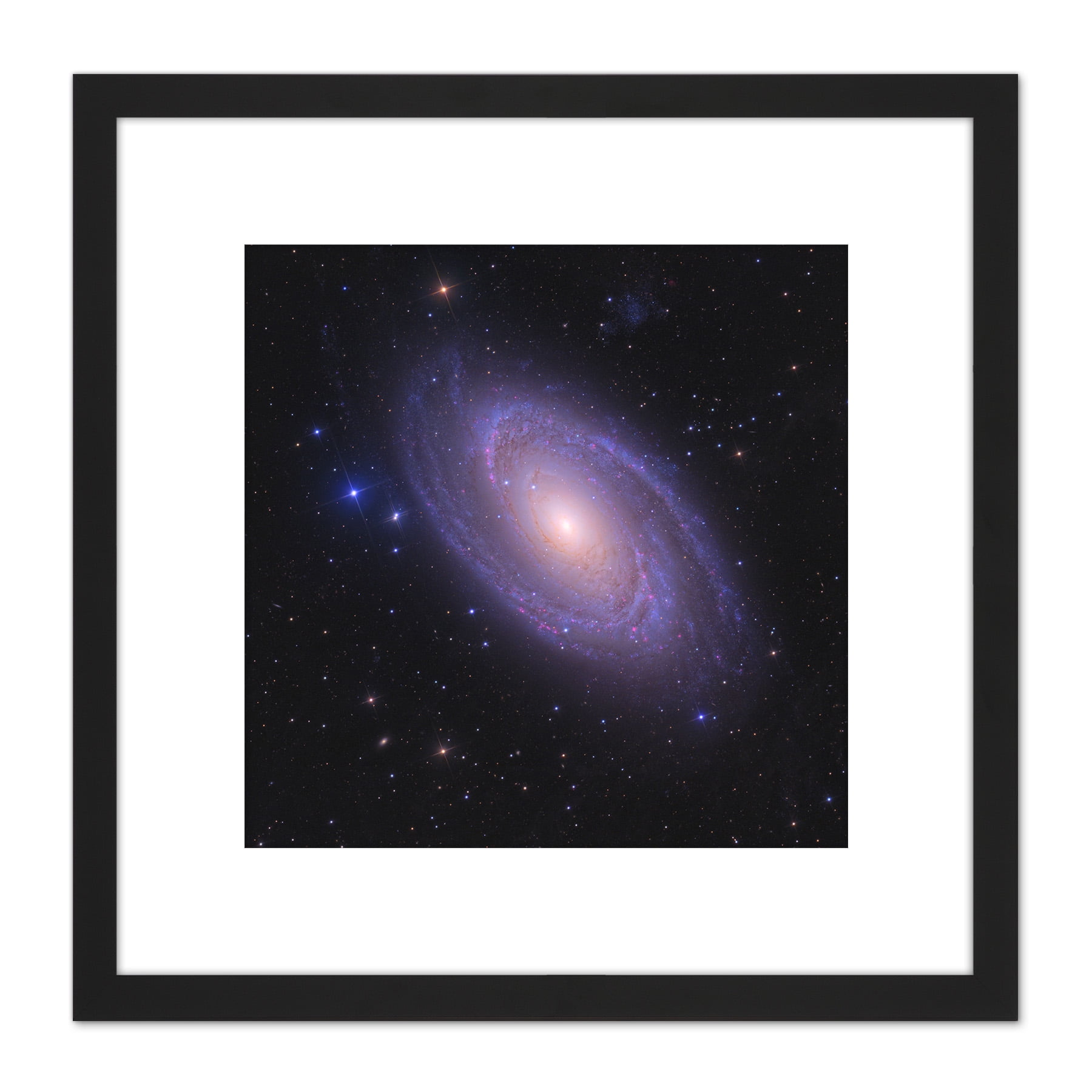 Crawford Space Galaxy M81 Bode's Spiral Stars Photo 8X8 Inch Square ...