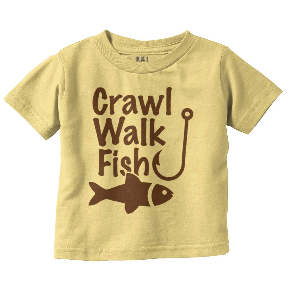 Crawl Walk Fish Hook Outdoor Lover Toddler Boy Girl T Shirt Infant ...