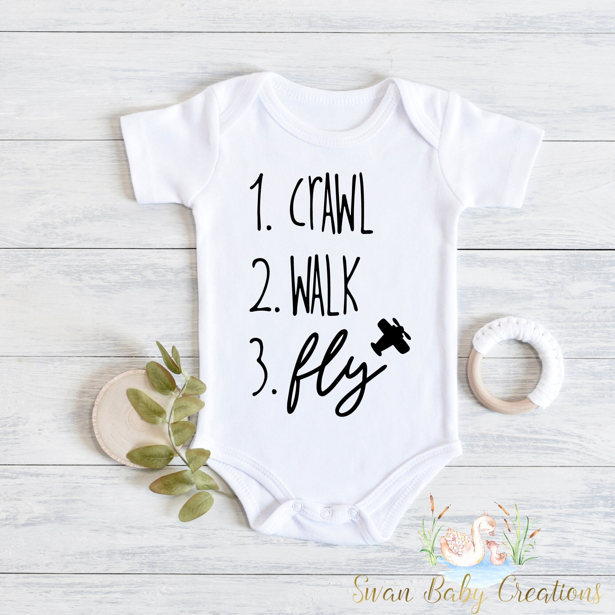 Crawl Walk Fly Baby , Flight Buddy Baby, Cute Co Pilot Bodysuit ...