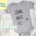 Crawl Walk Fly Baby Onesies Flight Buddy Baby Cute Co Pilot Bodysuit ...