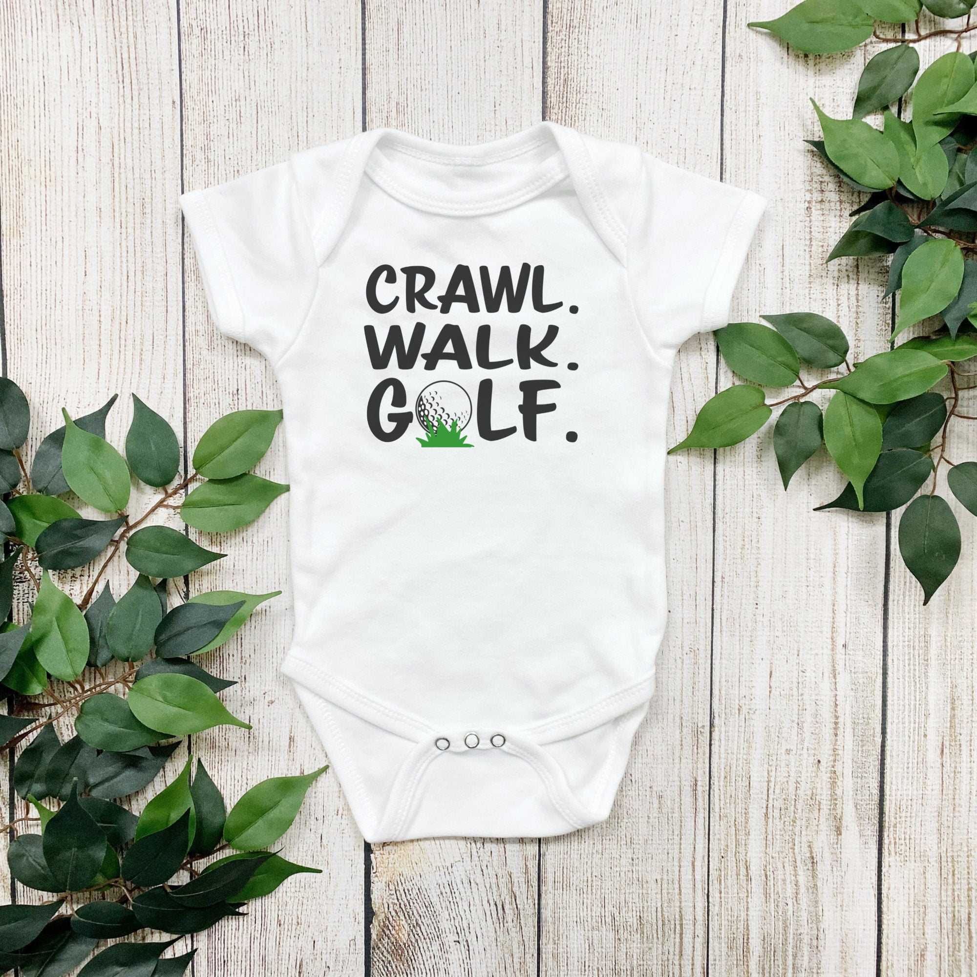 Crawl Walk Golf Onesie Golfing Baby Onesie, Golf Baby Body Suit ...