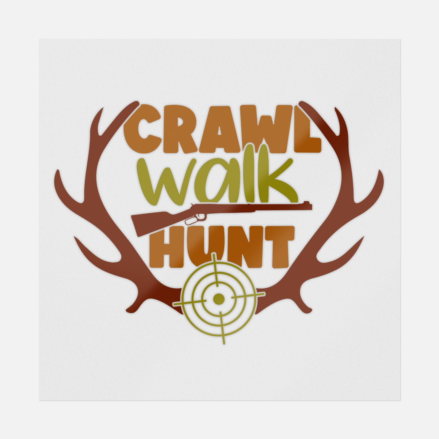Crawl Walk Hunt Orange Transfer - Walmart.com