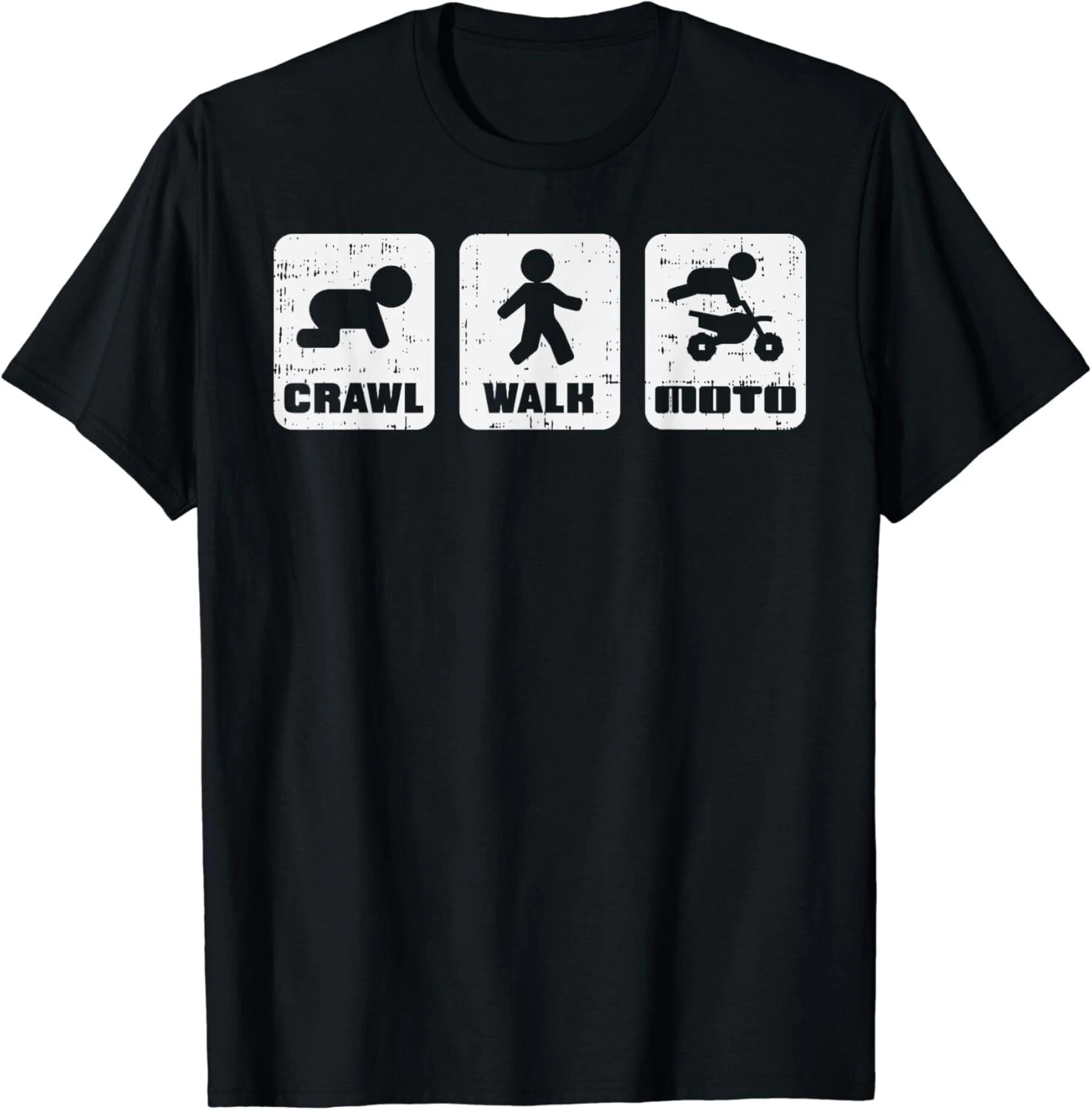 Crawl Walk Moto Funny Motocross Dirt Bike Track Racing Gift Unisex T ...