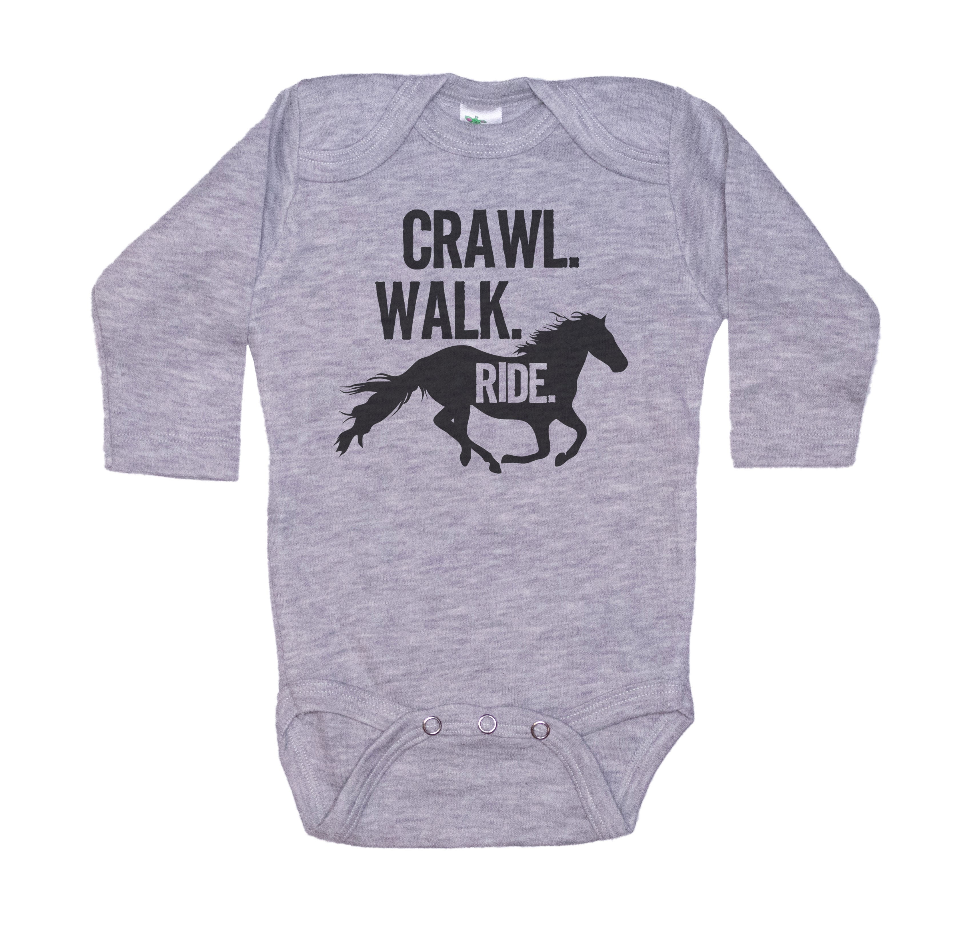 Crawl Walk Ride (Horse) Baby Onesie - Walmart.com