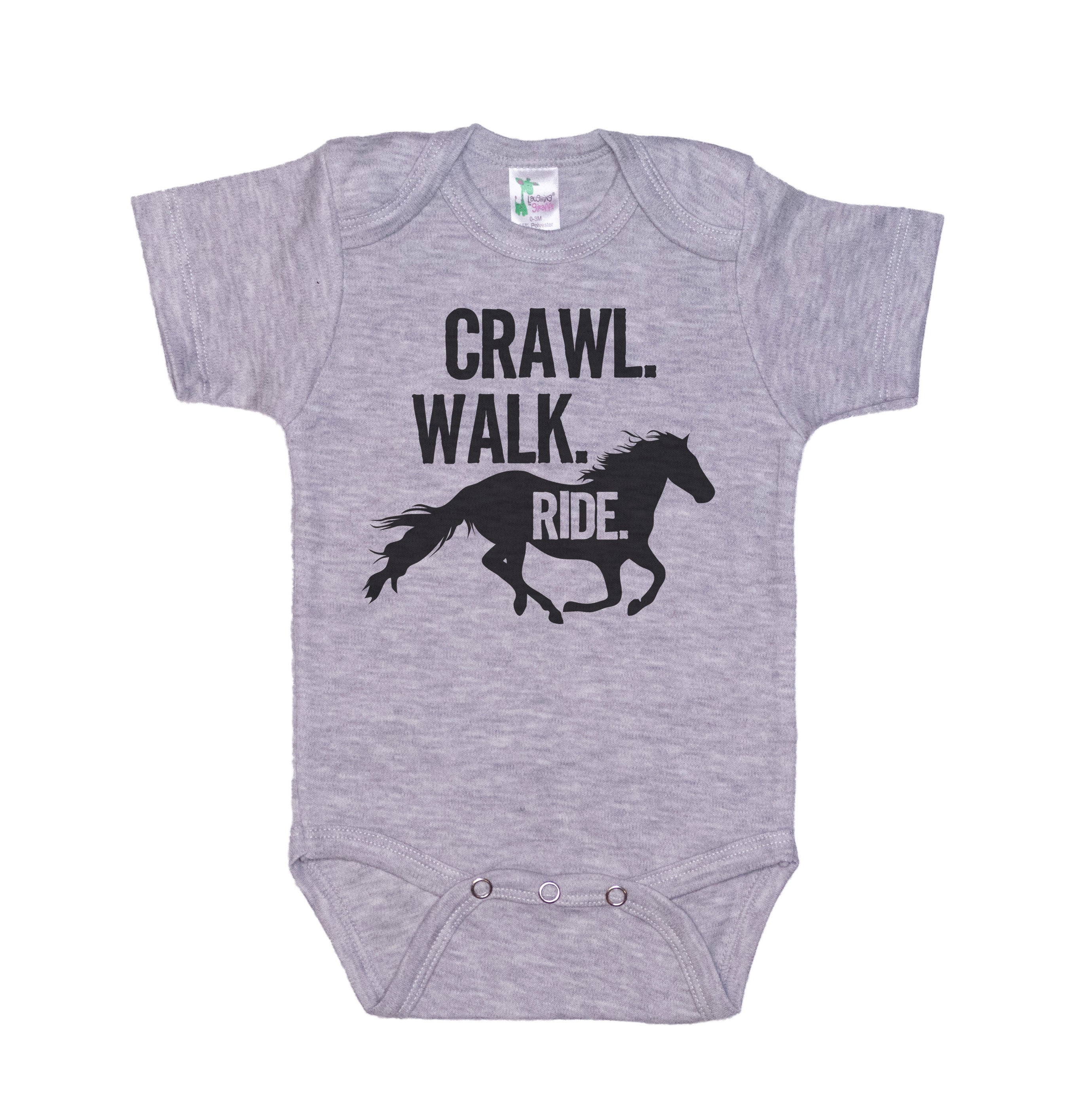 Crawl Walk Ride (Horse) Baby Onesie - Walmart.com