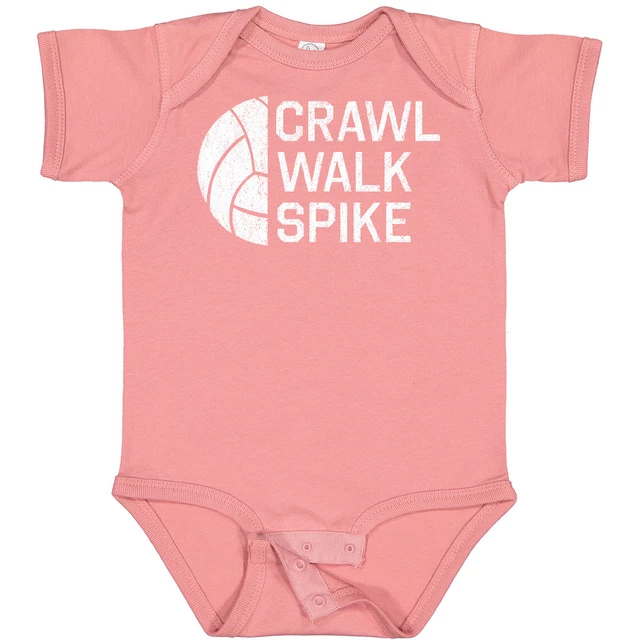 Crawl Walk Spike Baby Bodysuit Fan Play Lover Volley Ball Sport Sporty ...