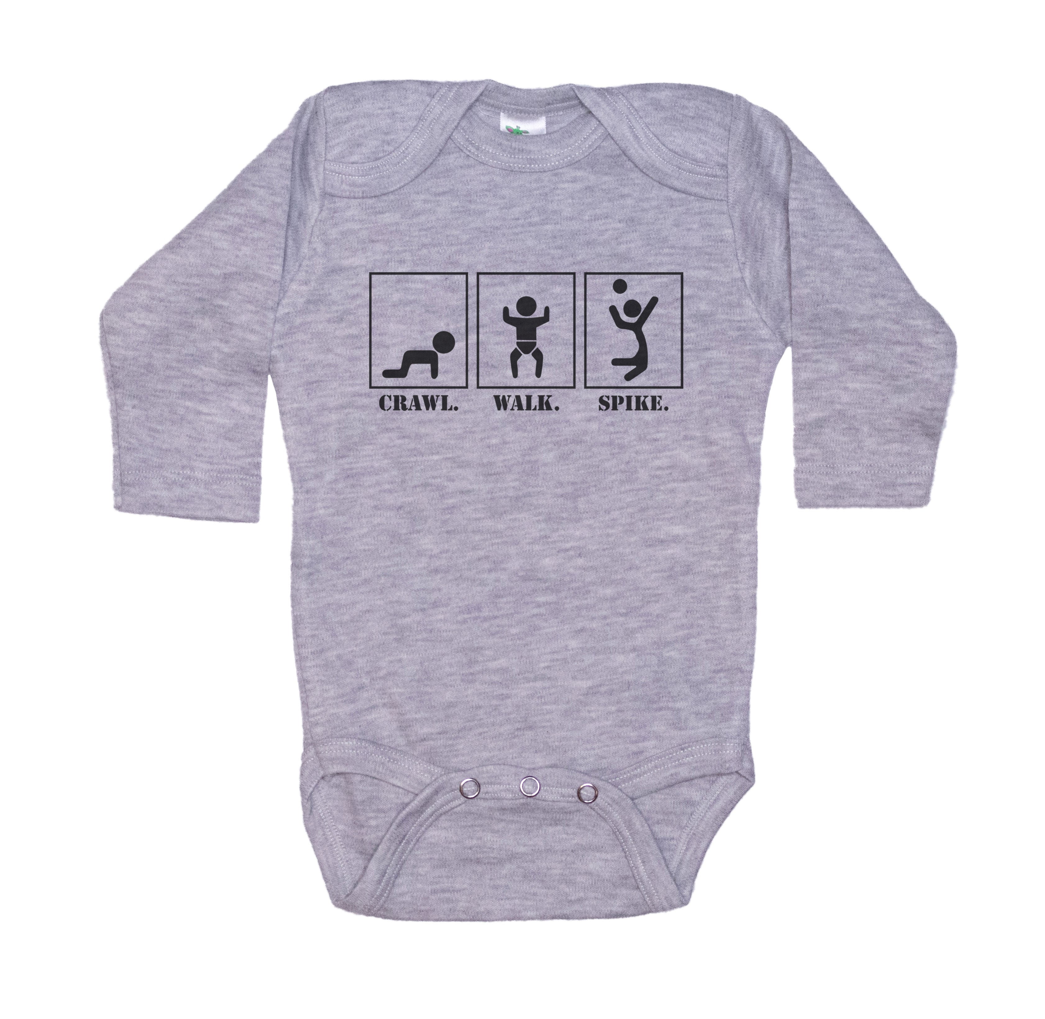 Crawl Walk Spike Baby Onesie - Walmart.com