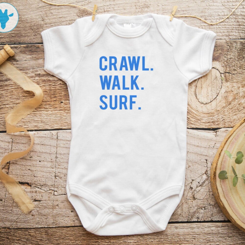 Crawl Walk Surf Bodysuit, Baby Boy Clothes, Baby Boy Gift, Surf Boho ...