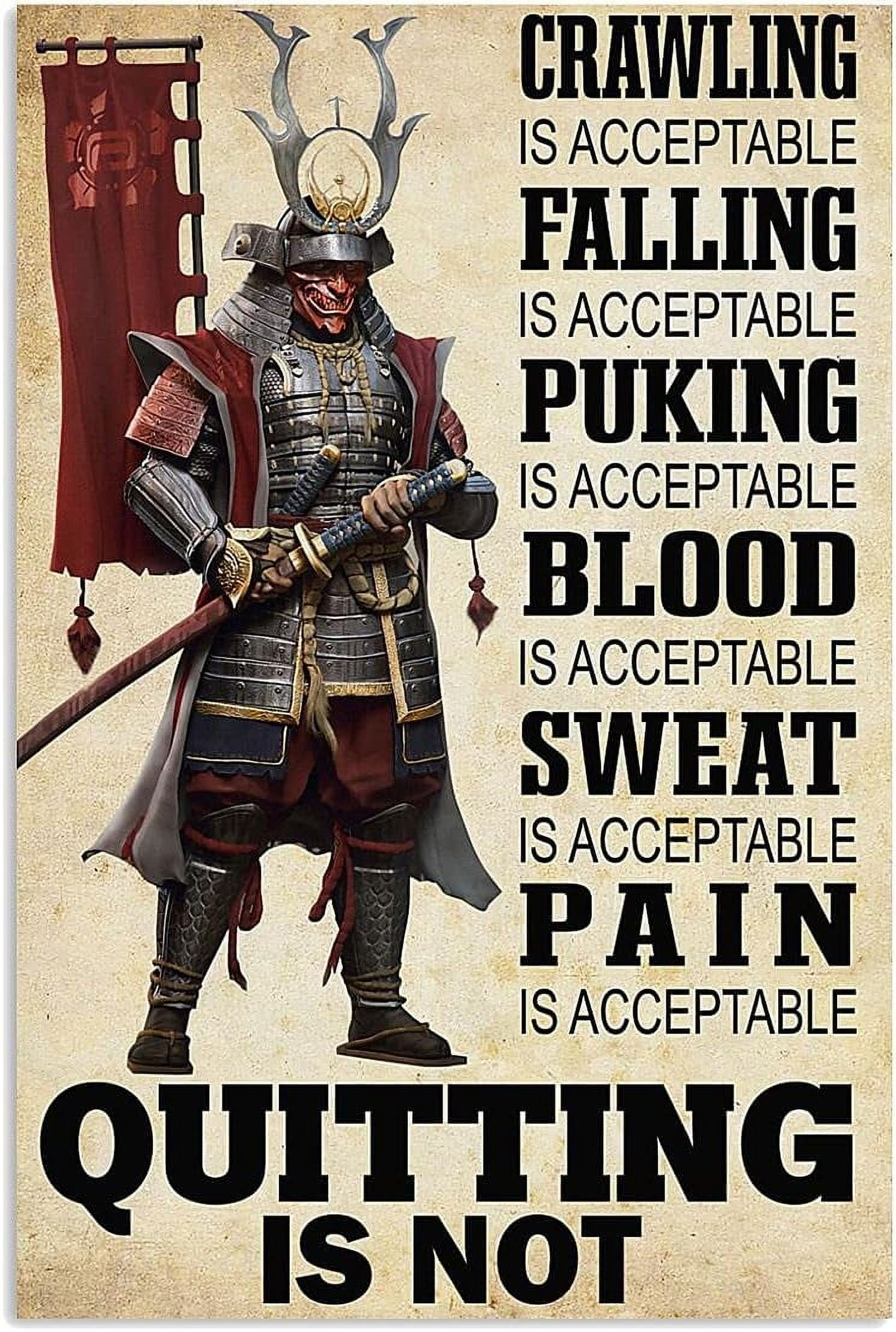 Crawling is Acceptable Falling is Acceptable Puking Poster Retro ...