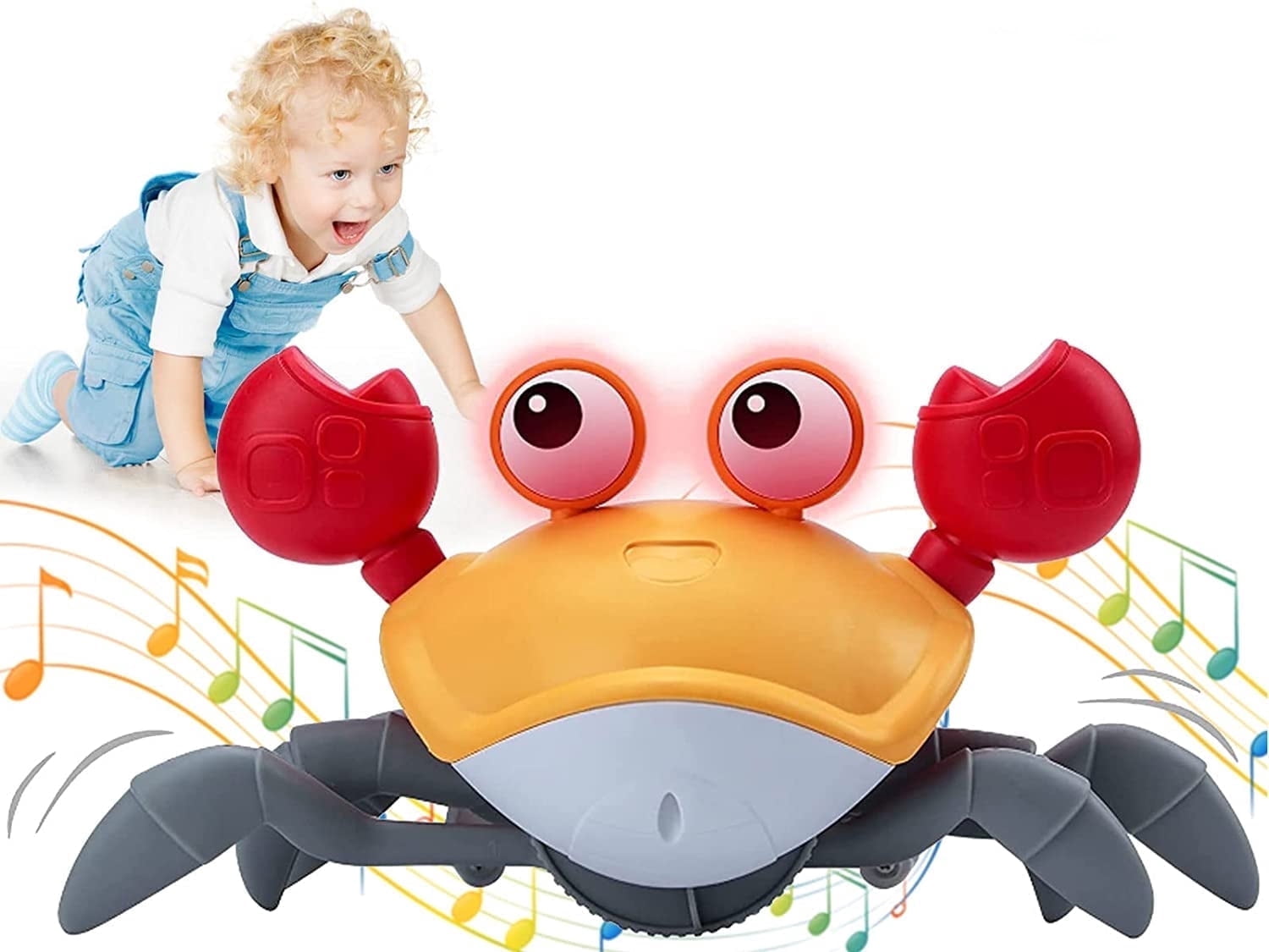 Crawling Crab Baby Toy,Interactive Tummy Time Crab Toy with Music ...