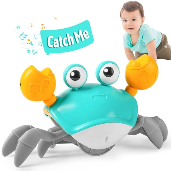 Crawling Crab Baby Toy, Tummy Time Toy for Infant 3 6 9 12 18 24 Month ...