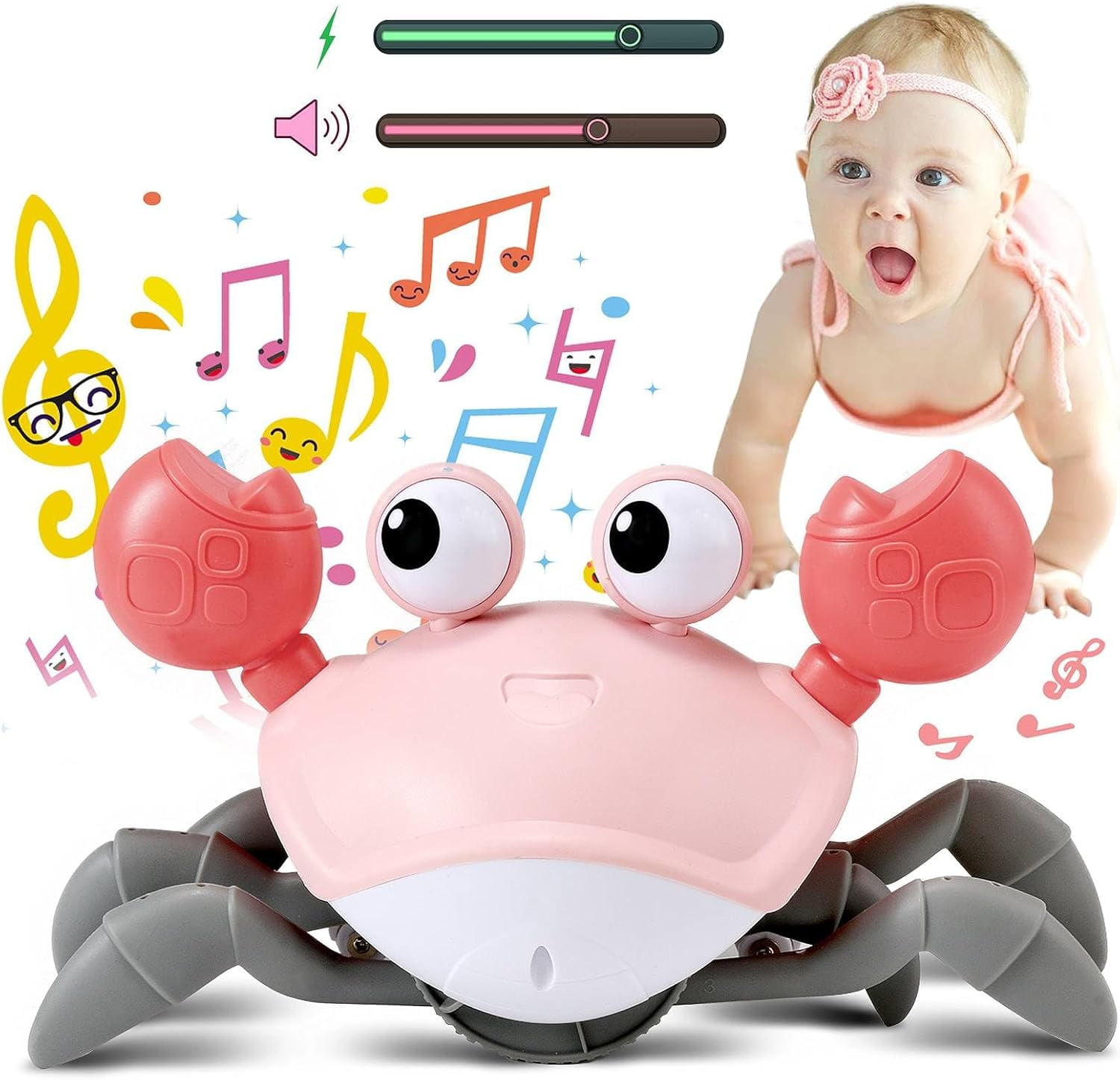 Crawling Crab Musical Baby Toy – Tummy Time Learning & Walking ...